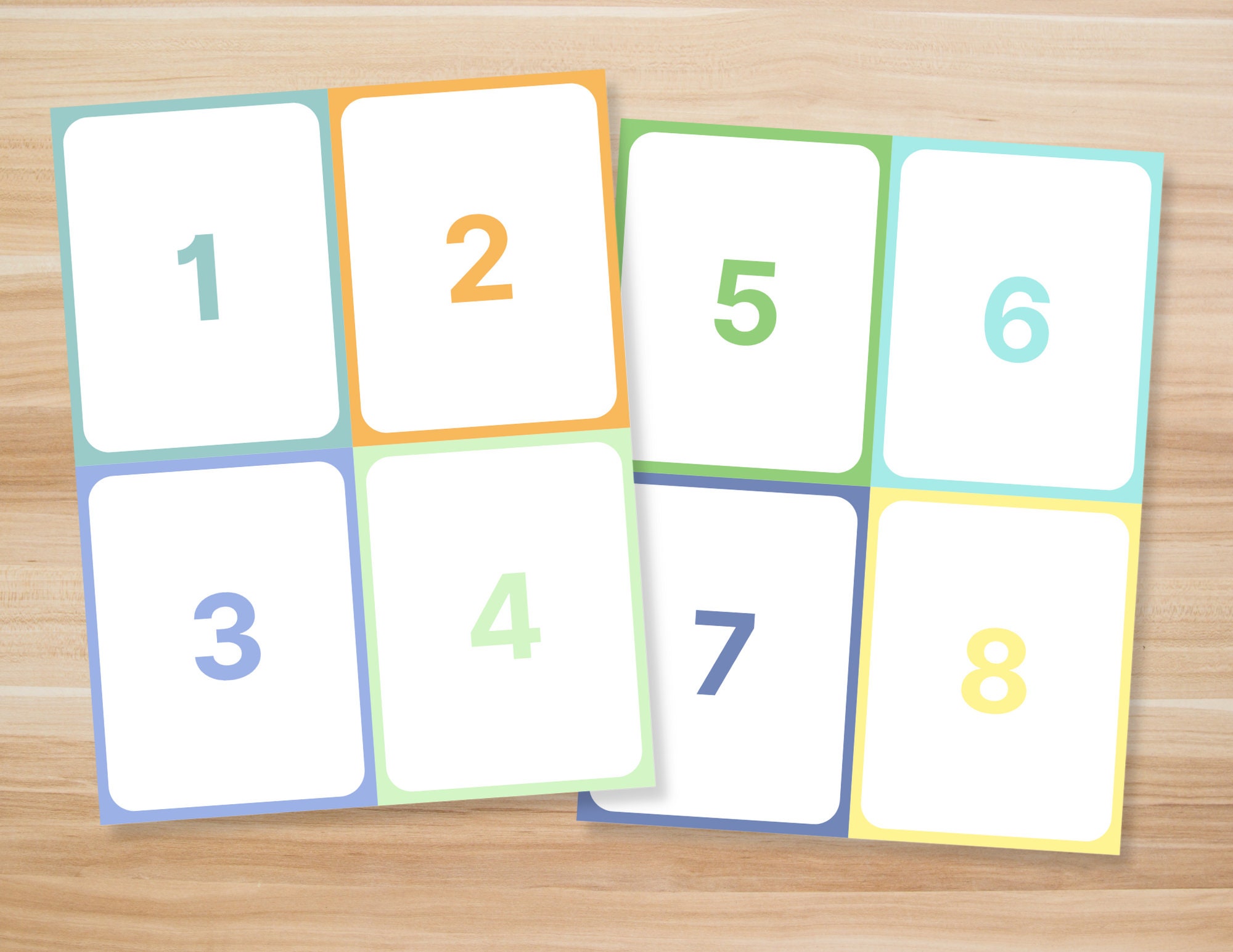 Numbers Flashcards 1-20 - Etsy