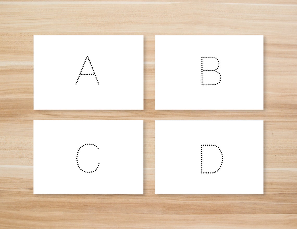 Simple Alphabet Flashcards - Etsy