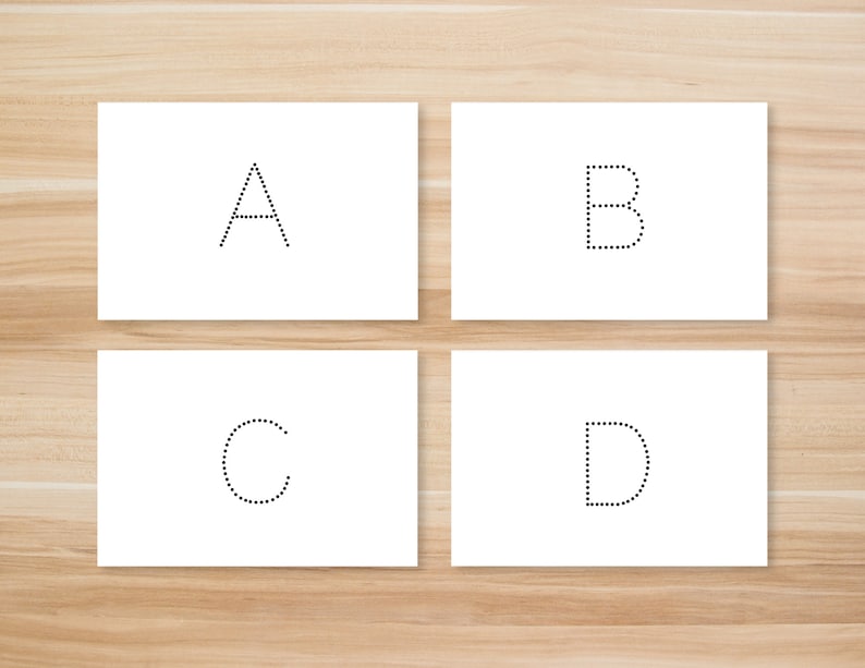 Simple Alphabet Flashcards - Etsy