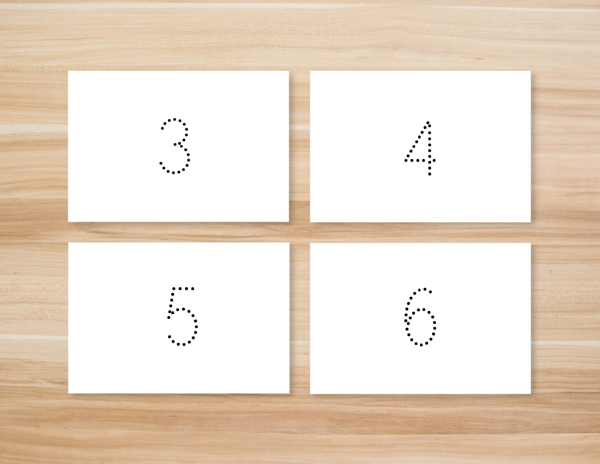 Simple Number Flashcards - Etsy