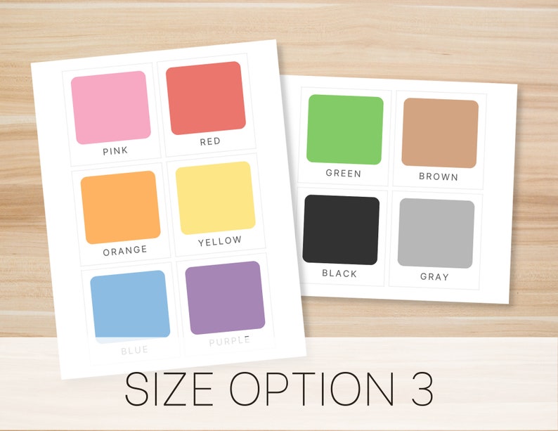 Color Flashcards - Etsy