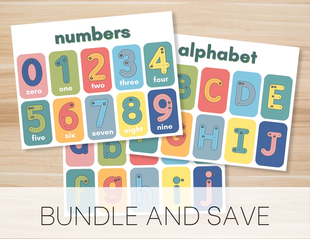 Numbers and Alphabet Mat BUNDLE - Etsy