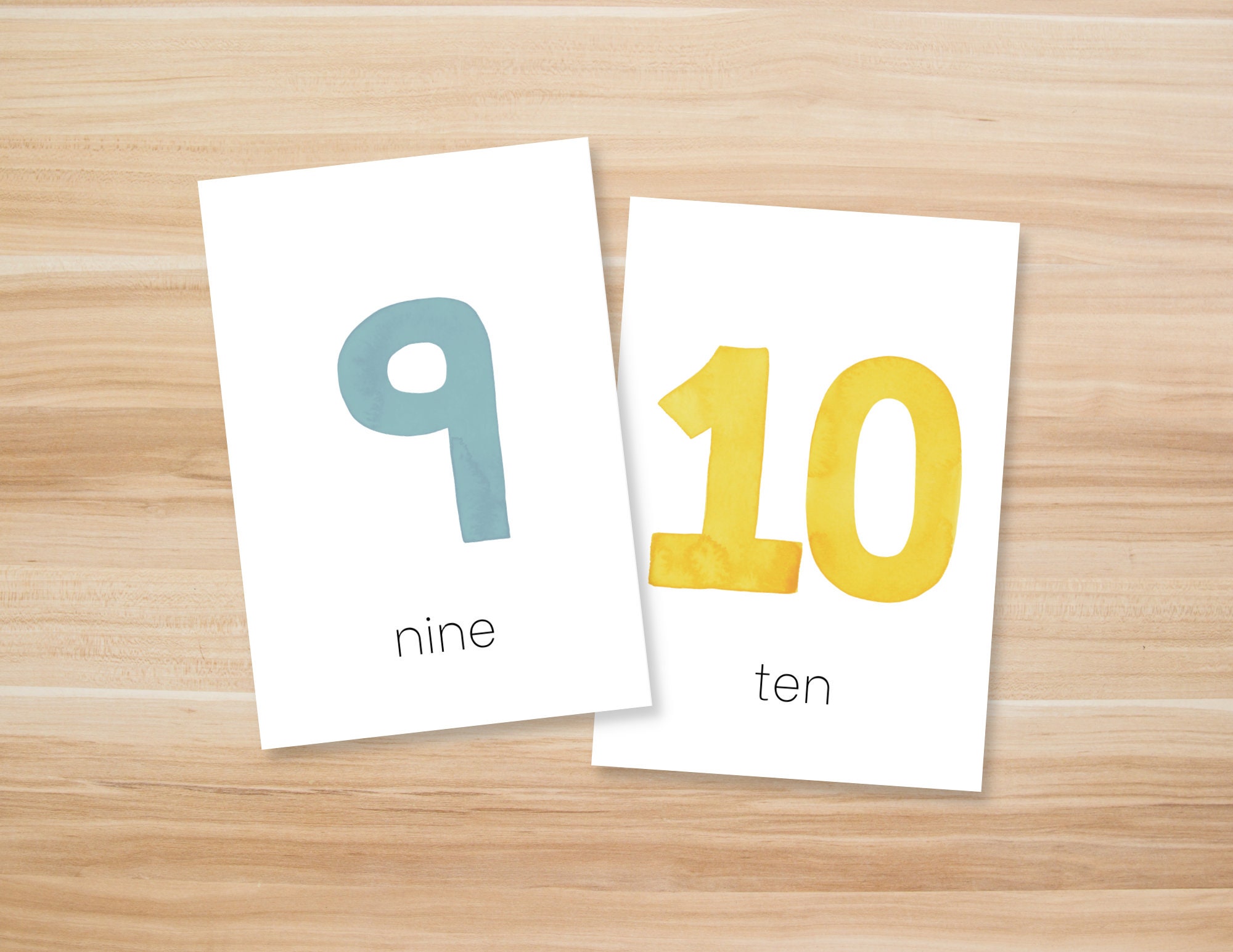 Numbers Flashcards - Etsy