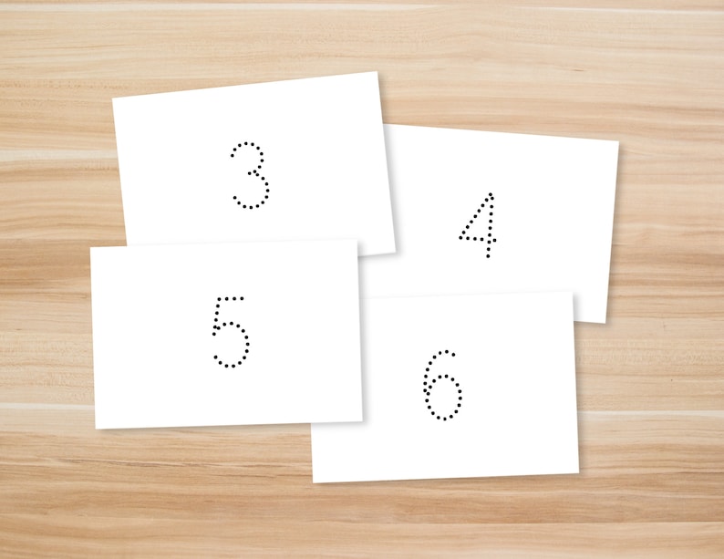 Simple Number Flashcards - Etsy