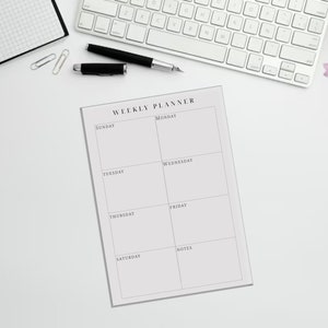 Minimalist Printable Weekly Planner, Minimalist Digital Weekly Planner ...