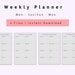 Minimalist Printable Weekly Planner, Minimalist Digital Weekly Planner ...