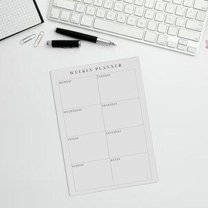 Minimalist Printable Weekly Planner, Minimalist Digital Weekly Planner ...