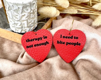Iridescent Therapy is Not Enough I Need to Bite People Heart Hoop ...