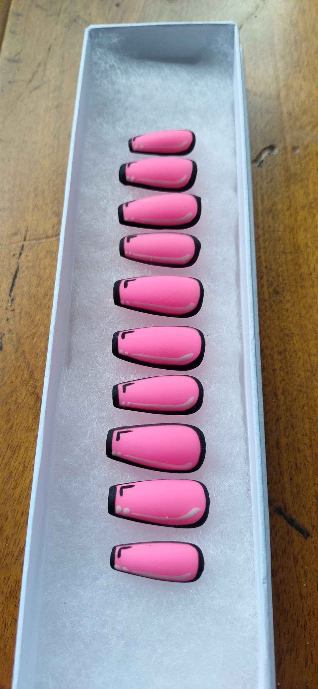 20 Press-on Nails Handmade Pop Art Cartoon Nails Cartoon Nails Comic ...
