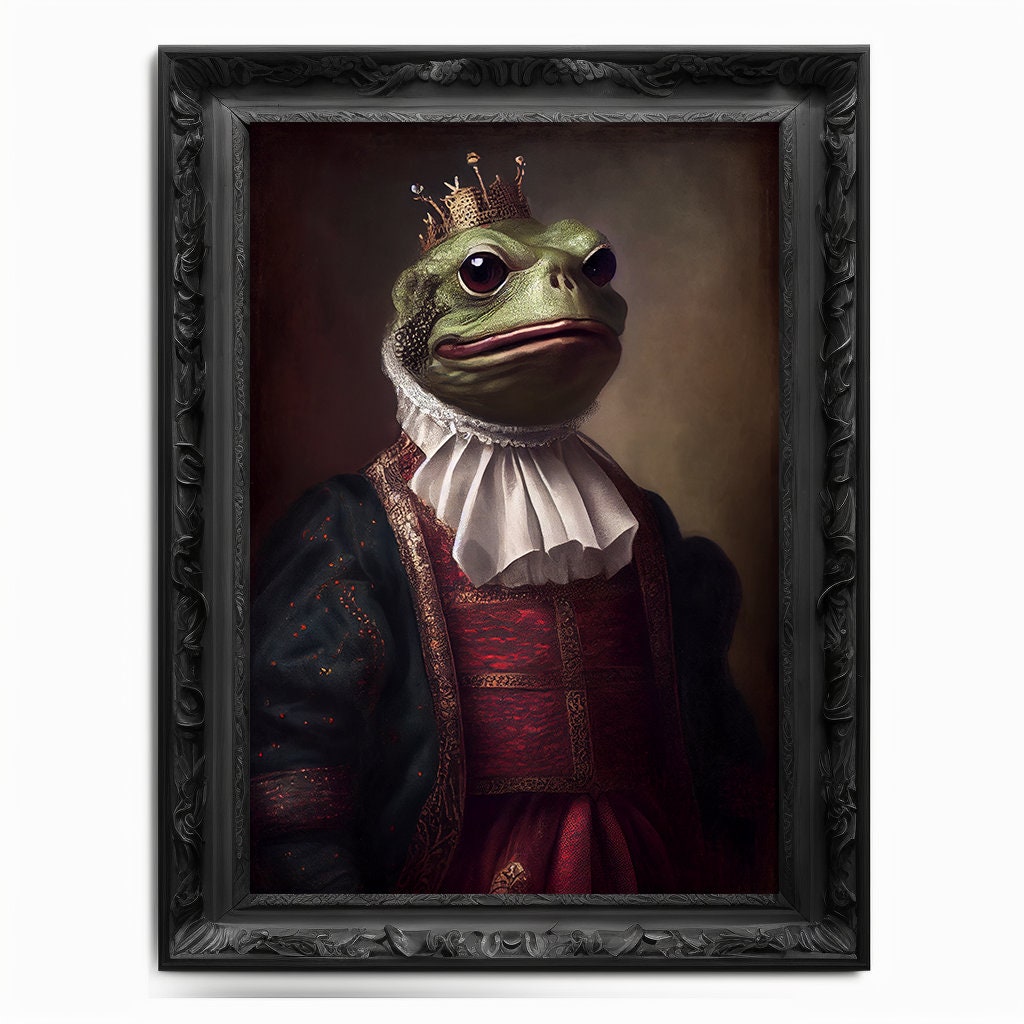 Pepe Meme Wandkunst Druck, Vintage Regal Pepe Der Frosch Meme Art ...
