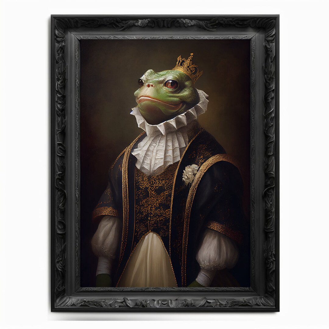Regal Pepe the Frog Art Print: Vintage Meme Portrait - Etsy