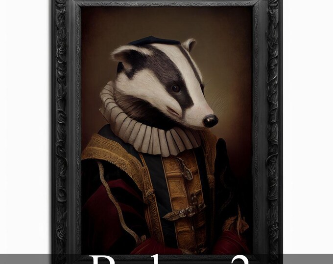 Audubon American Badger Art Print, Vintage Wildlife Wall Art, Antique ...