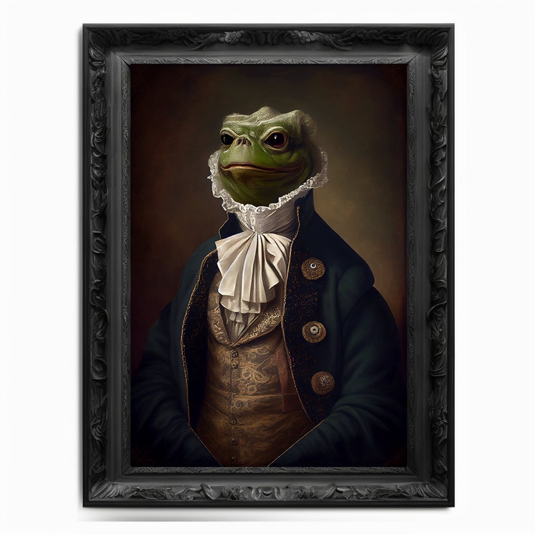 Pepe Meme Wandkunst Druck, Vintage Regal Pepe Der Frosch Meme Art ...