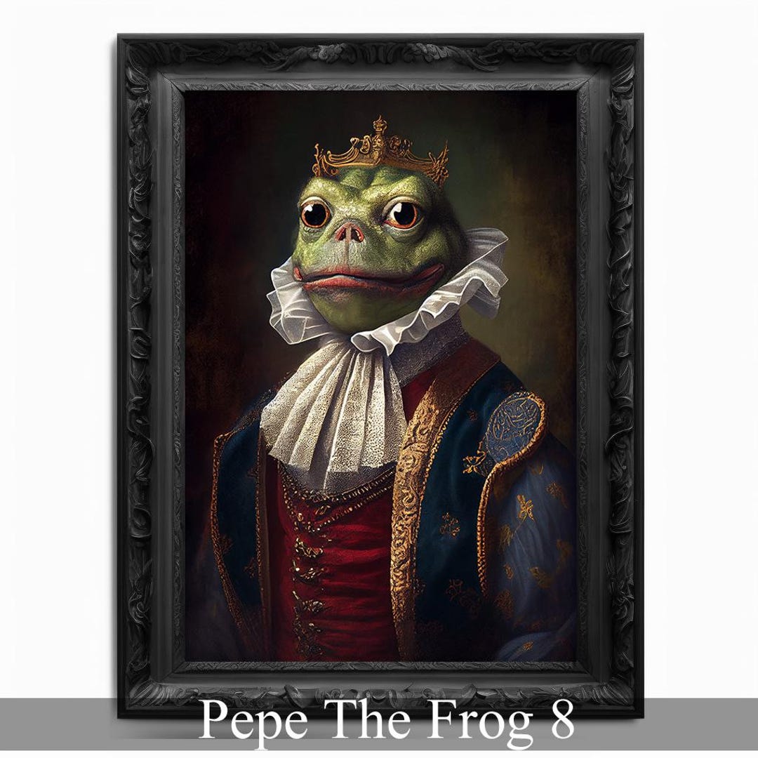 Regal Pepe the Frog Art Print: Renaissance Victorian Portrait - Etsy