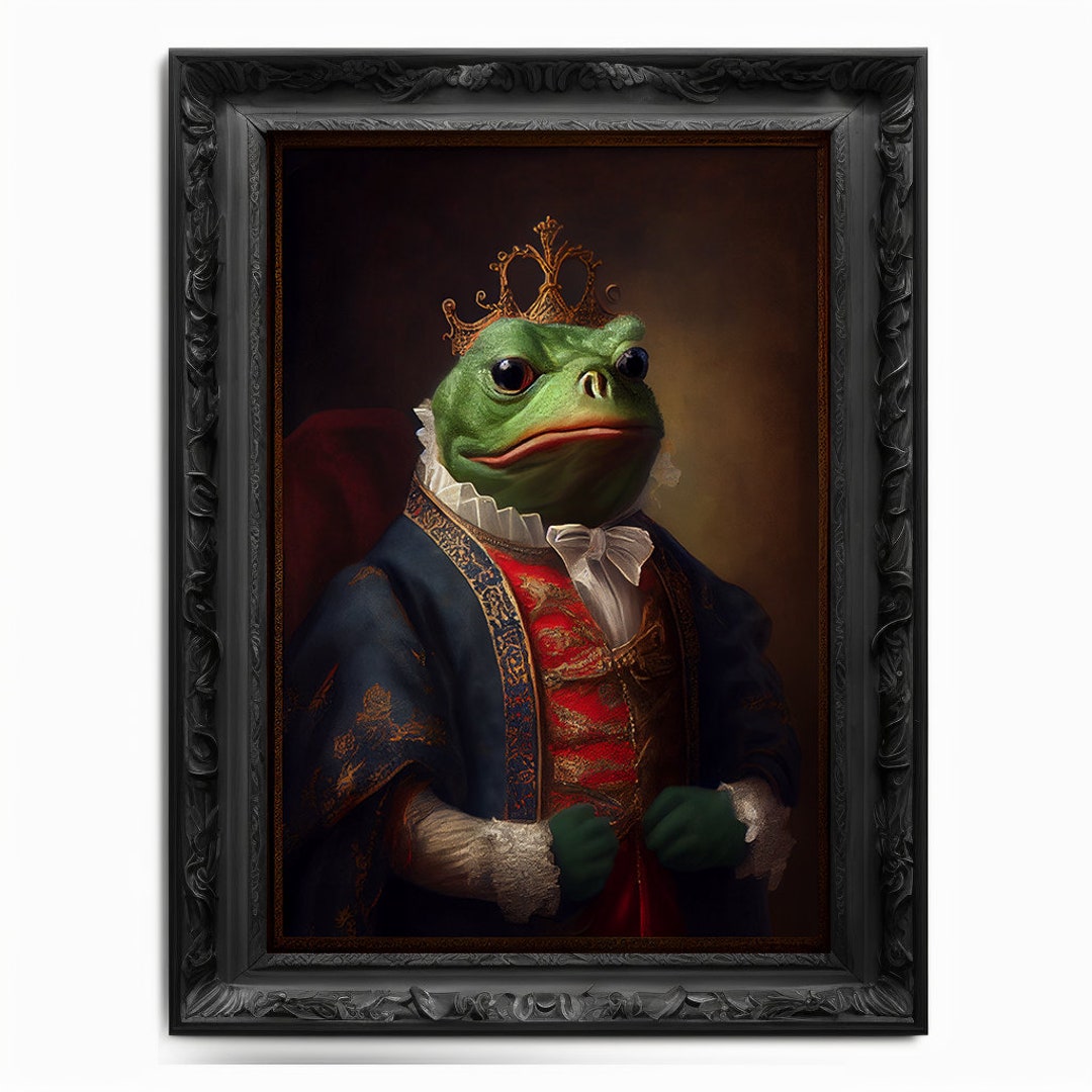 Regal Pepe the Frog Art Print: Vintage Meme Portrait - Etsy