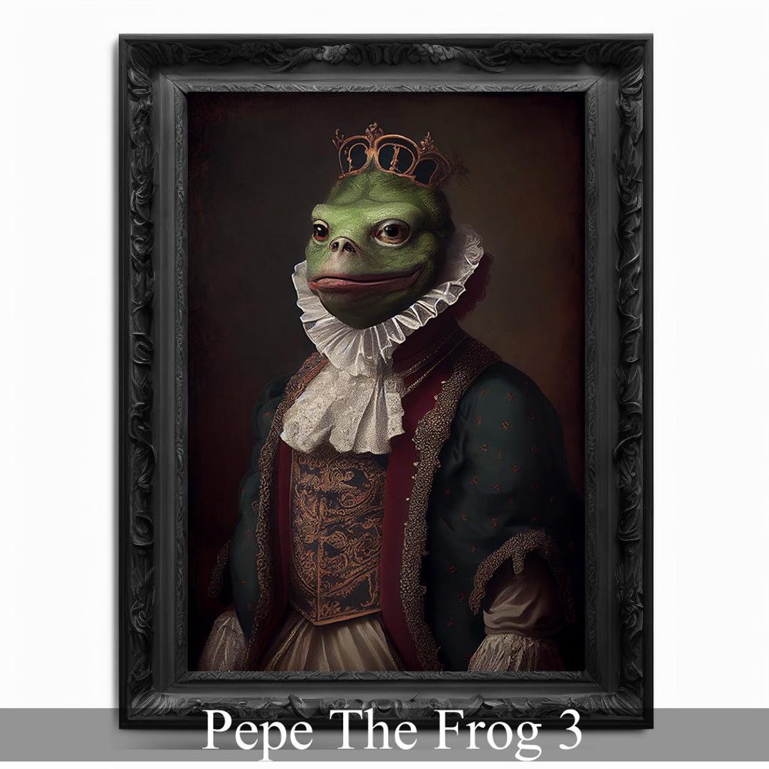 Regal Pepe the Frog Art Print: Vintage Renaissance Portrait - Etsy