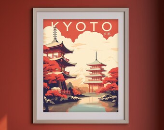 Kyoto Printable Art. Kyoto Poster. Kyoto Coordinates. Travel - Etsy