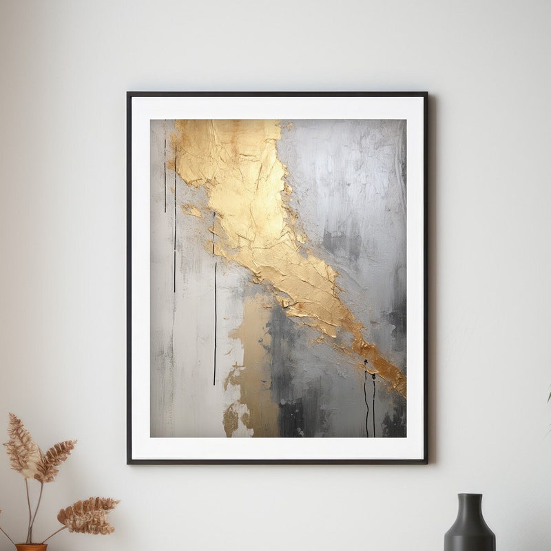 Gold Abstract - Etsy