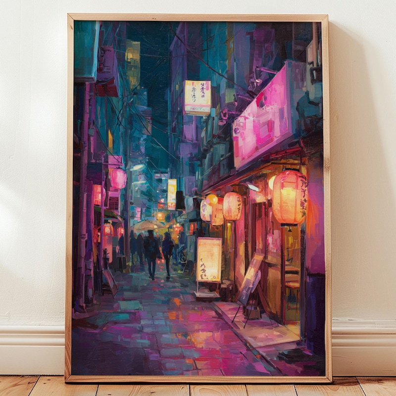 Tokyo Lights Artwork - Etsy UK