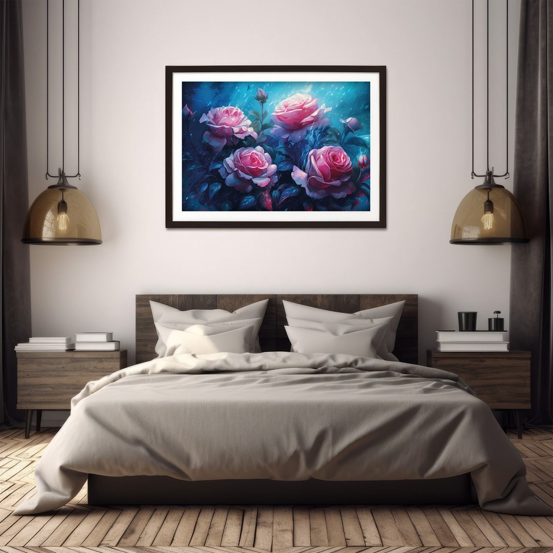 Printable: Rainy Rose Bush Art Print - INSTANT DIGITAL DOWNLOAD ...
