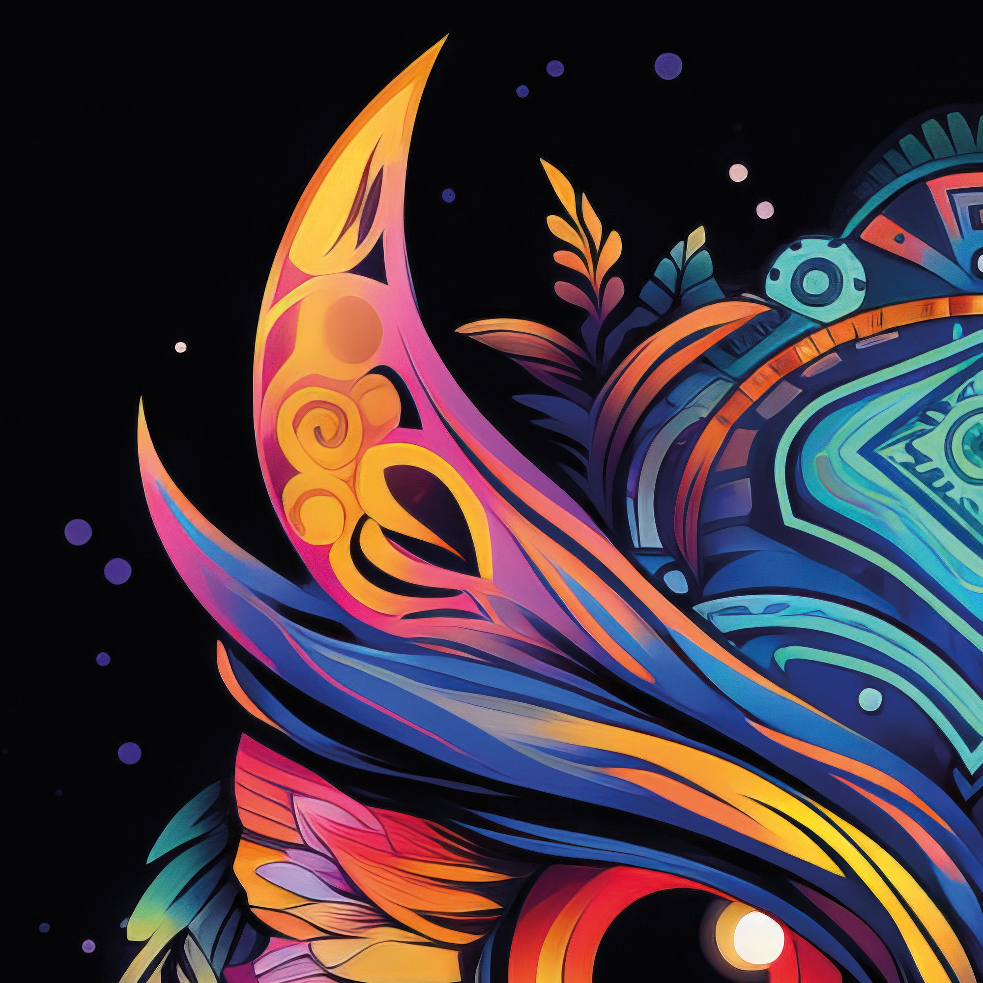 Printable Owl Portrait Geometry Animal Poster Owl Symmetry Design Owl ...