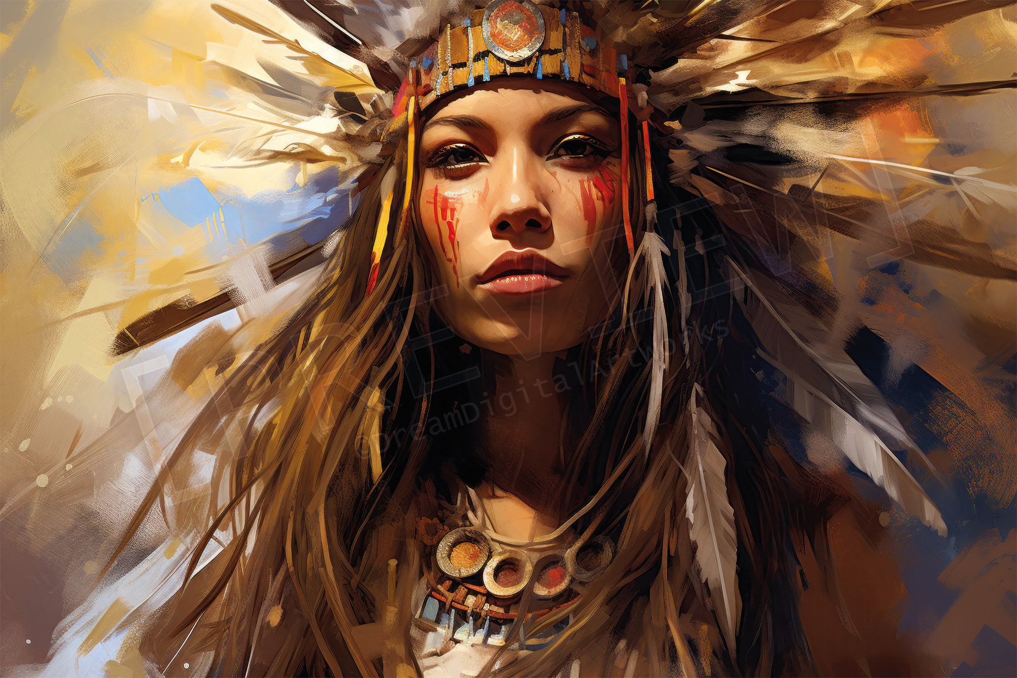 Printable Beautiful Native American Girl Poster Indian Girl Print ...