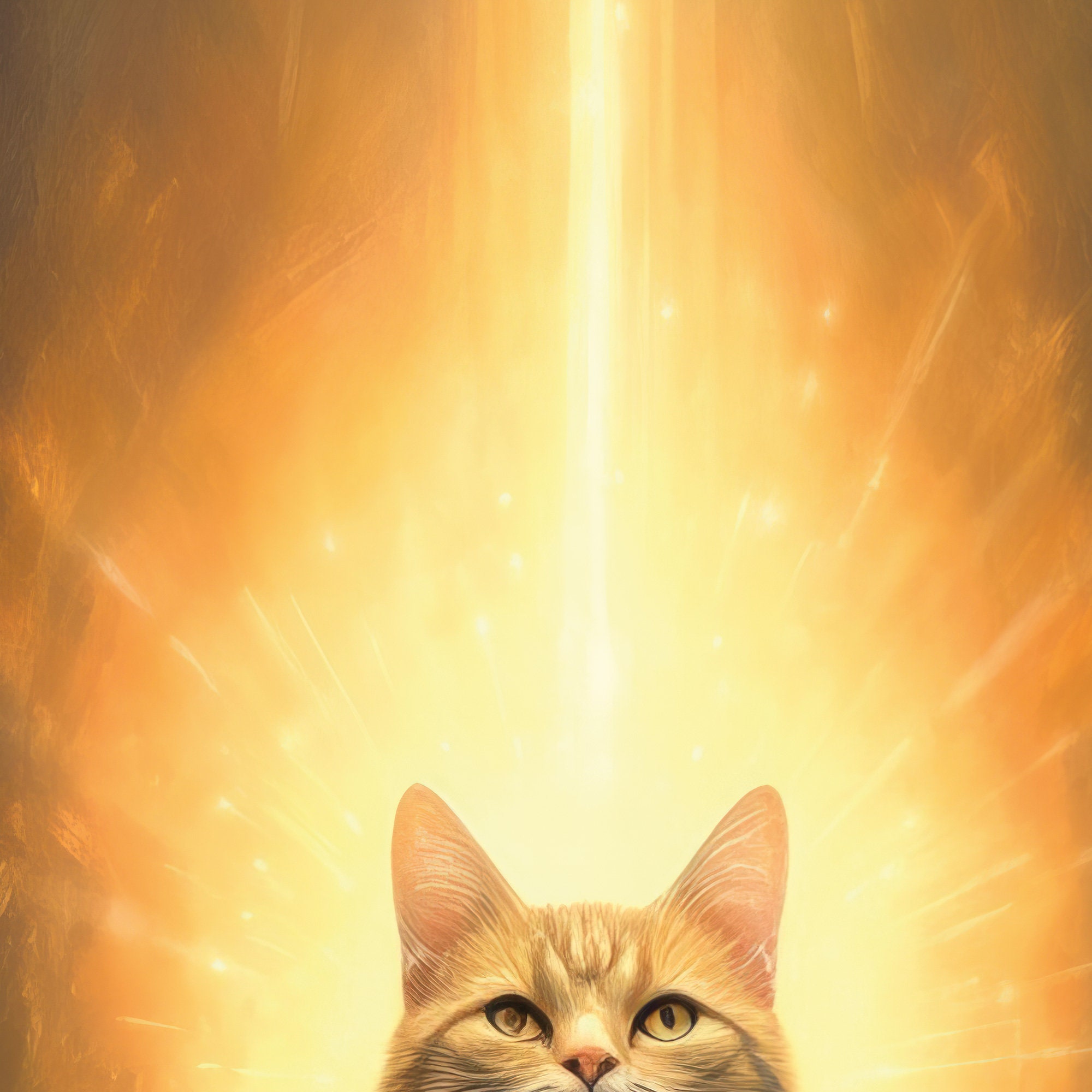Printable Enlightened Cat Poster Spiritual Art Cat Wall Art ...