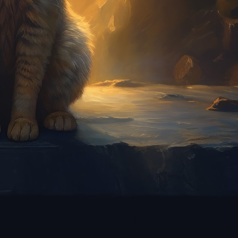 Printable Enlightened Cat Poster Spiritual Art Cat Wall Art ...