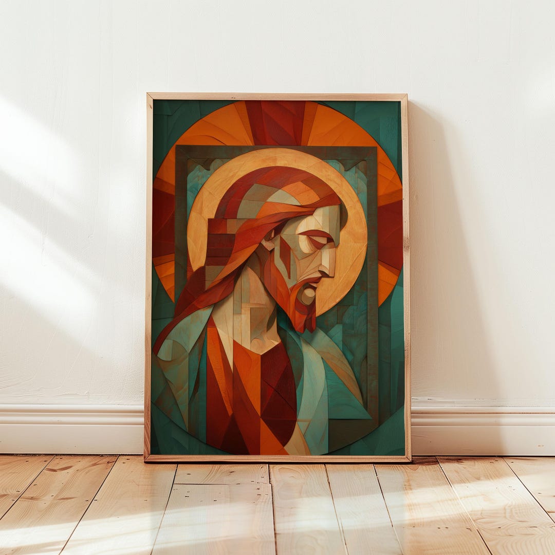 Sacred Geometry Christ Giclée Print: Modern Religious Wall Art - Etsy