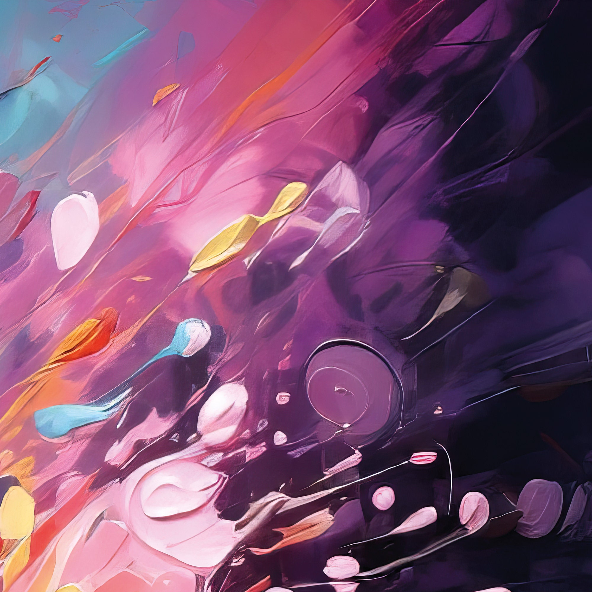 Printable Abstract Explosion Print Dynamic Abstract Wall Art Large ...