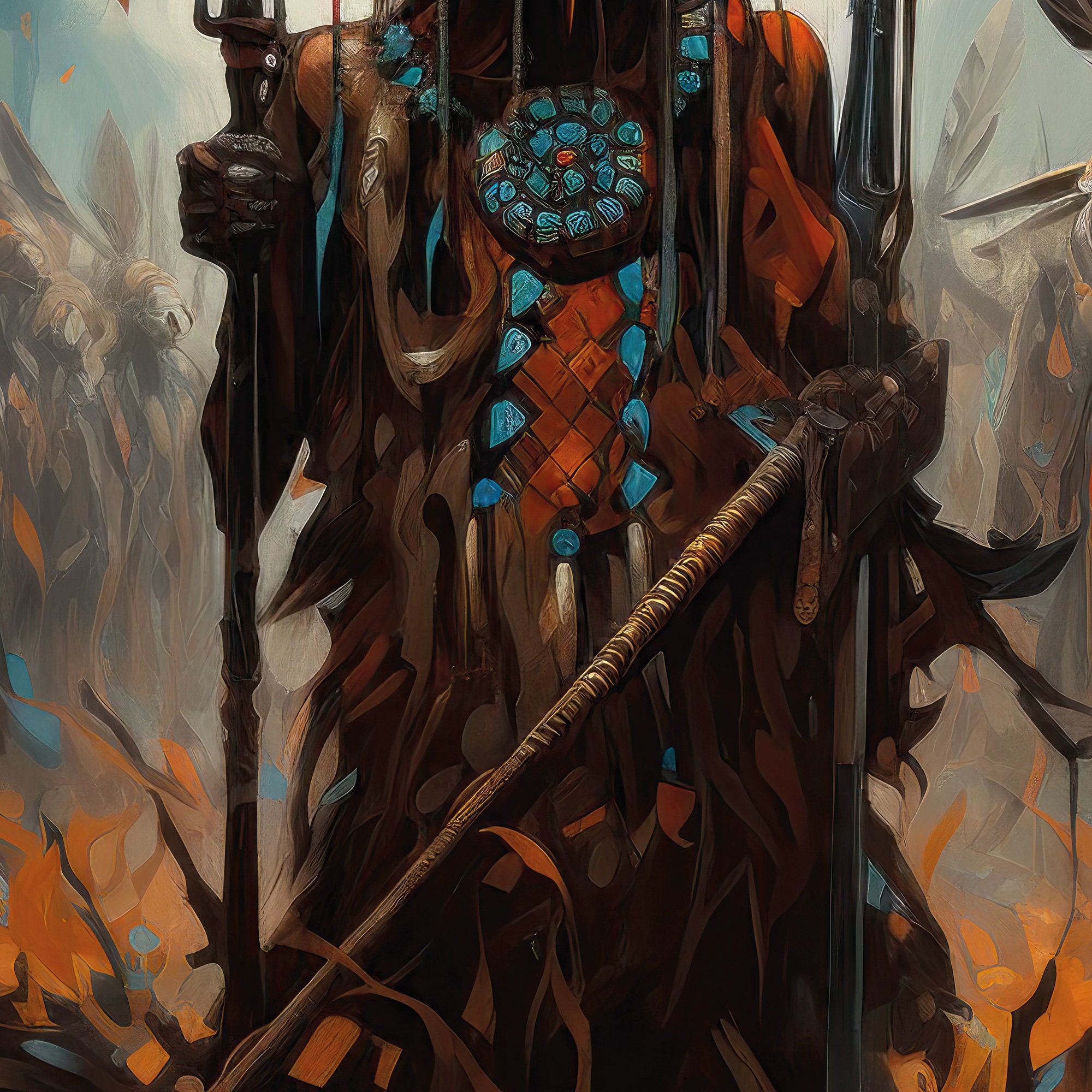 Printable Fantasy Tribe Living Room Decor Tribal Warrior - Etsy