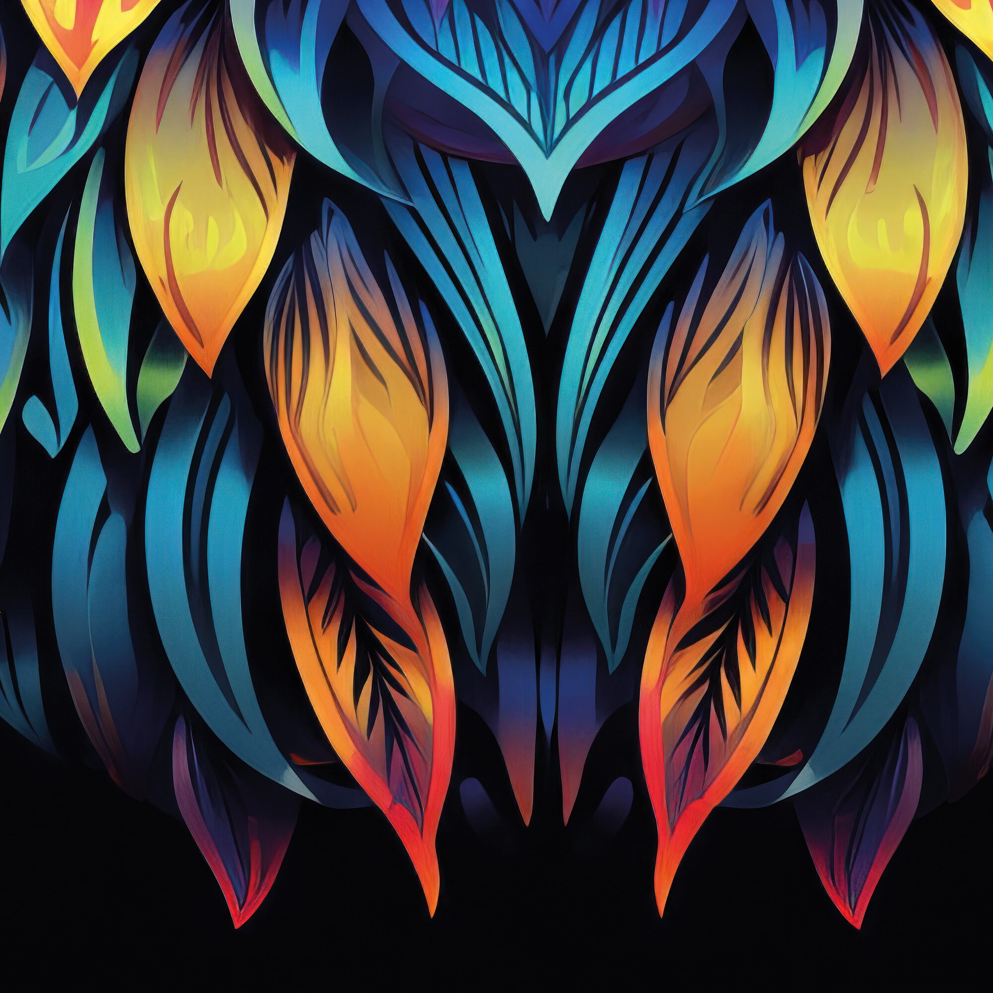 Printable Owl Portrait Geometry Animal Poster Owl Symmetry Design Owl ...