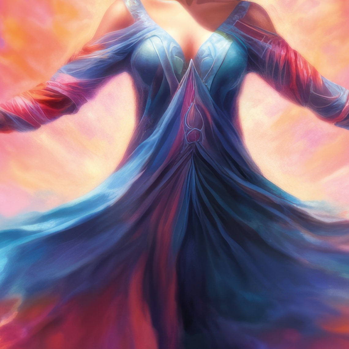 Printable Celestial Female Poster Spiritual Woman Digital - Etsy