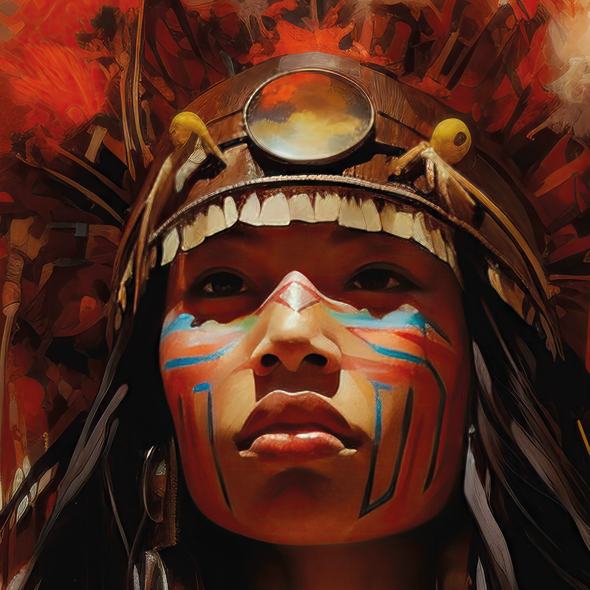 Printable Beautiful Native American Girl Poster Indian Girl Print ...