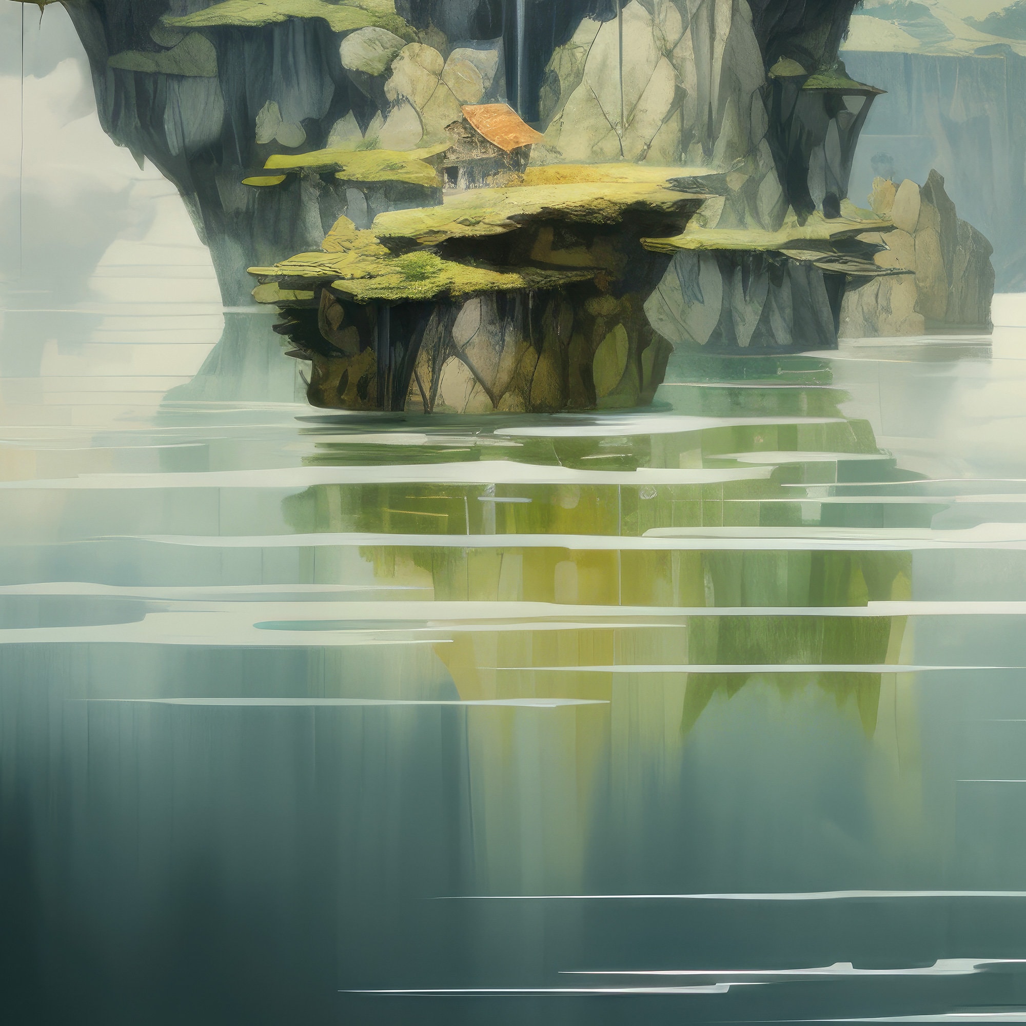 Printable Fantasy Islands Poster Floating Islands Fantasy Art Print ...