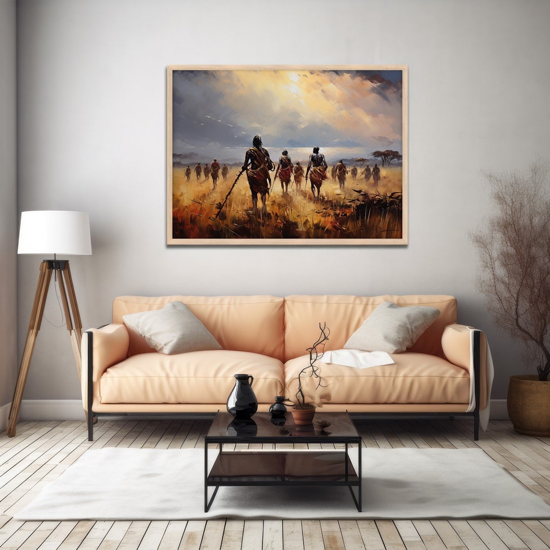 Printable African Tribe Poster African Art Living Room Decor Savannah ...