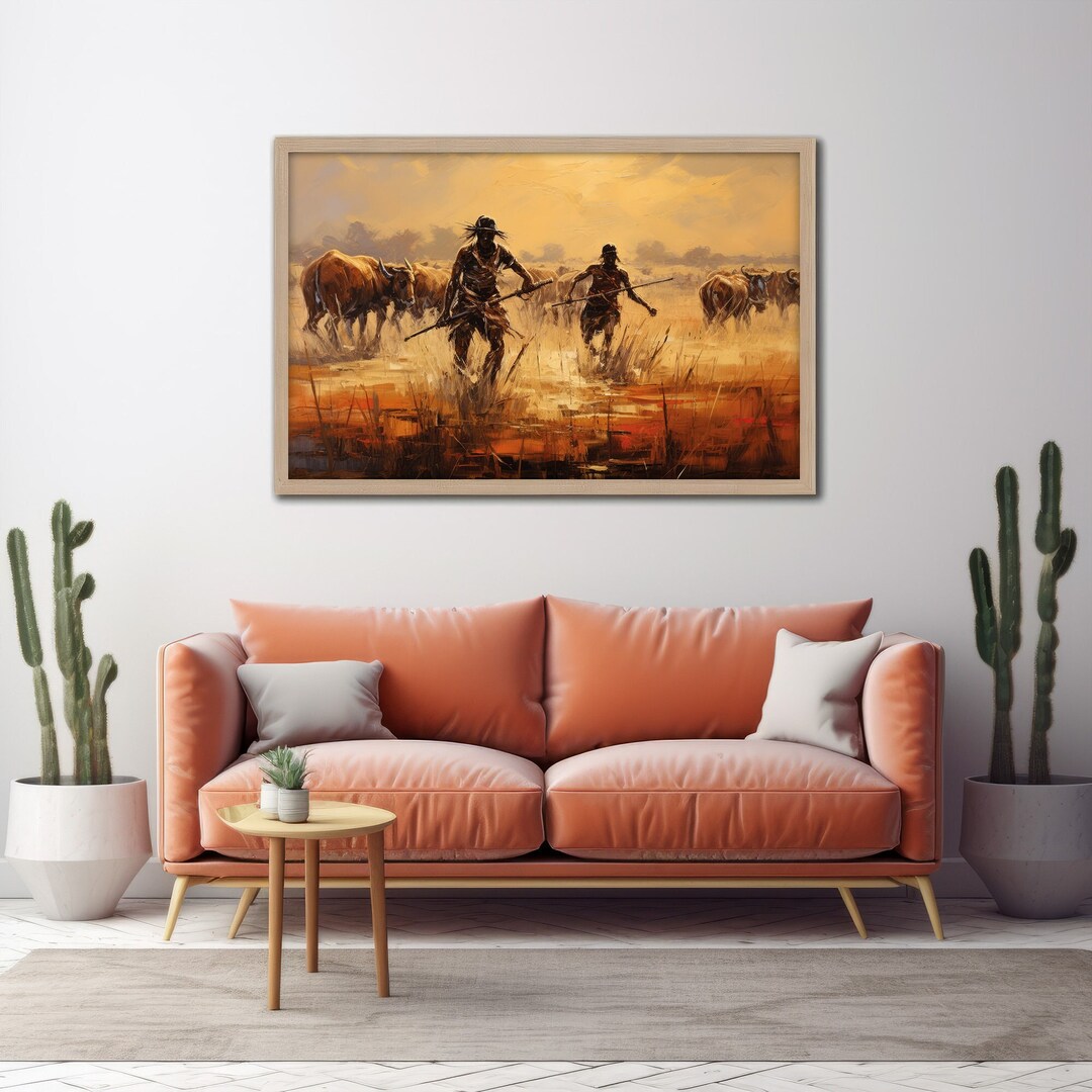 Printable African Tribe Poster Sunset Wall Decor African Art Home Decor ...