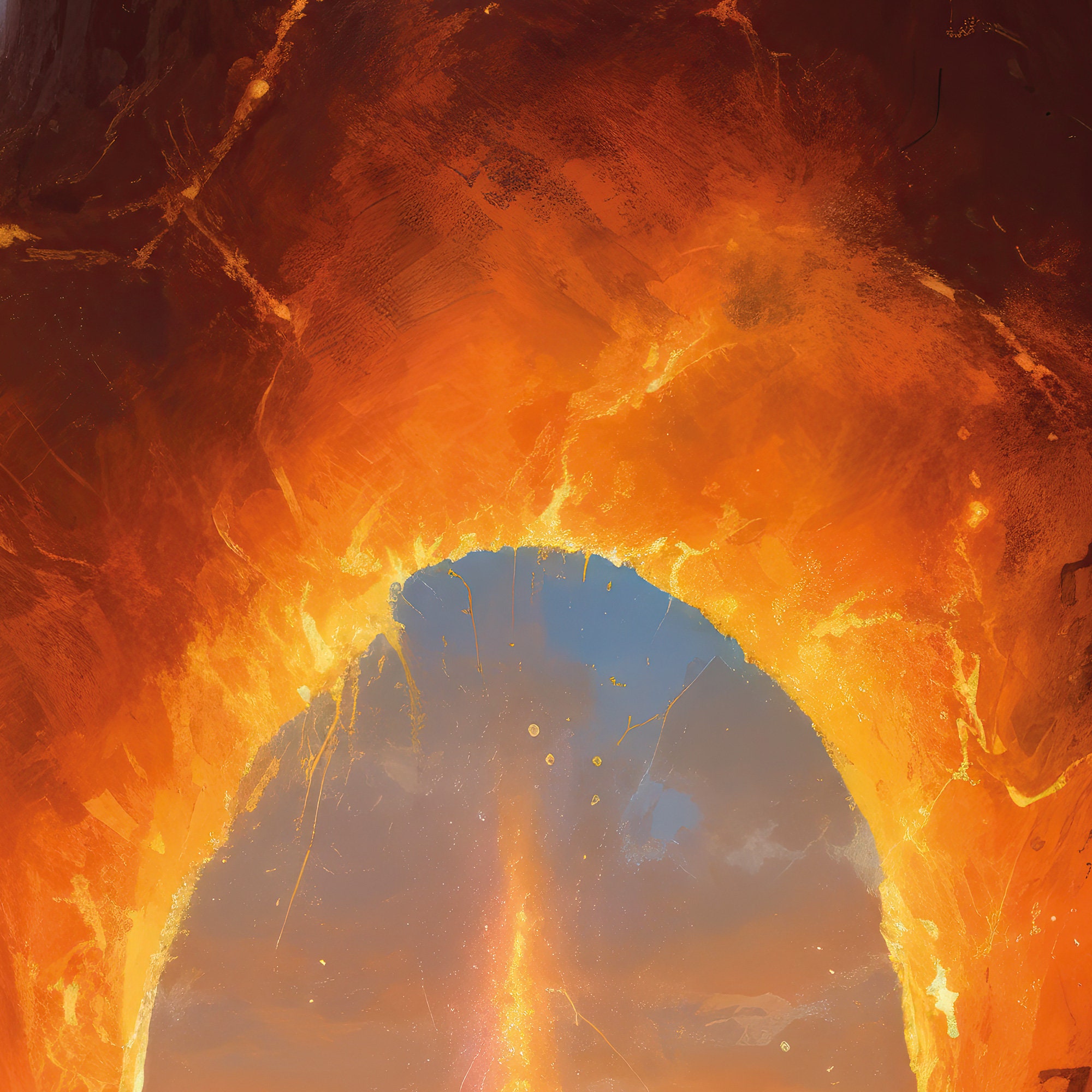 Printable Desert Fire Portal Digital Art Hero Journey INSTANT DOWNLOAD ...