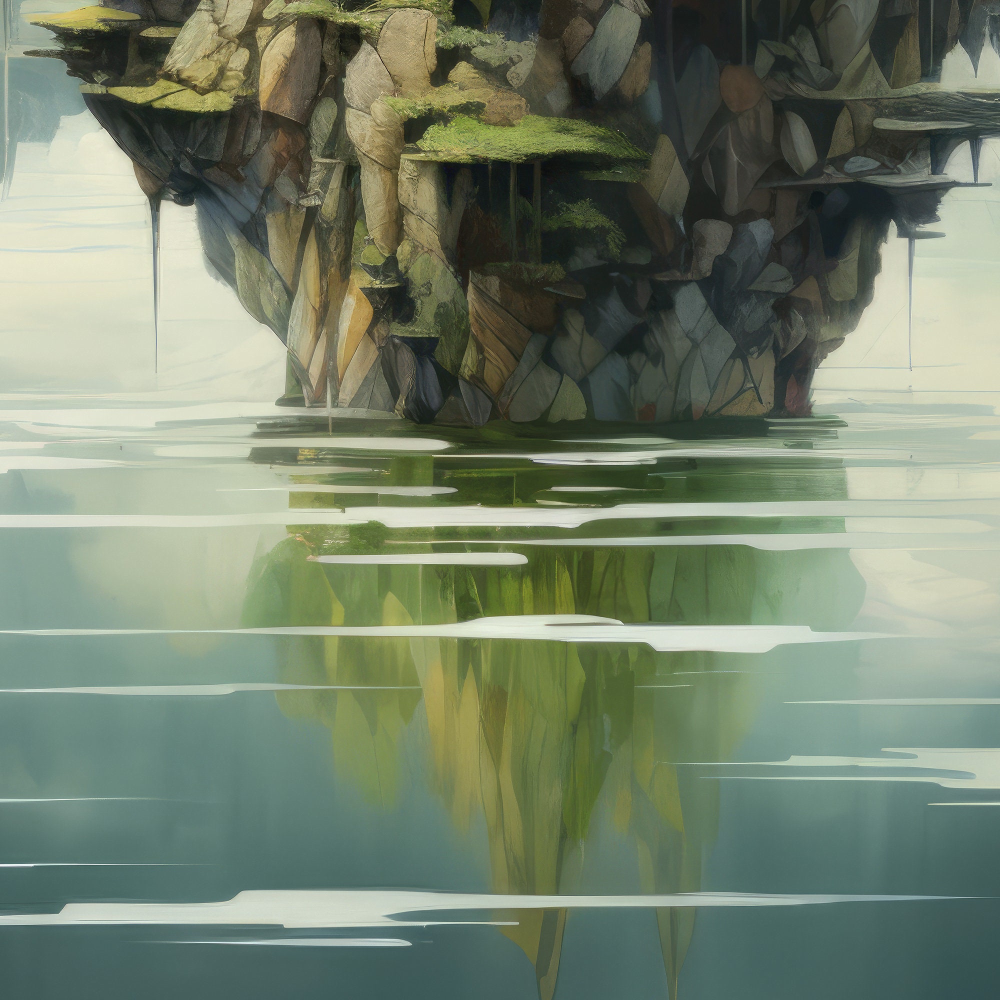 Printable Fantasy Islands Poster Floating Islands Fantasy Art Print ...