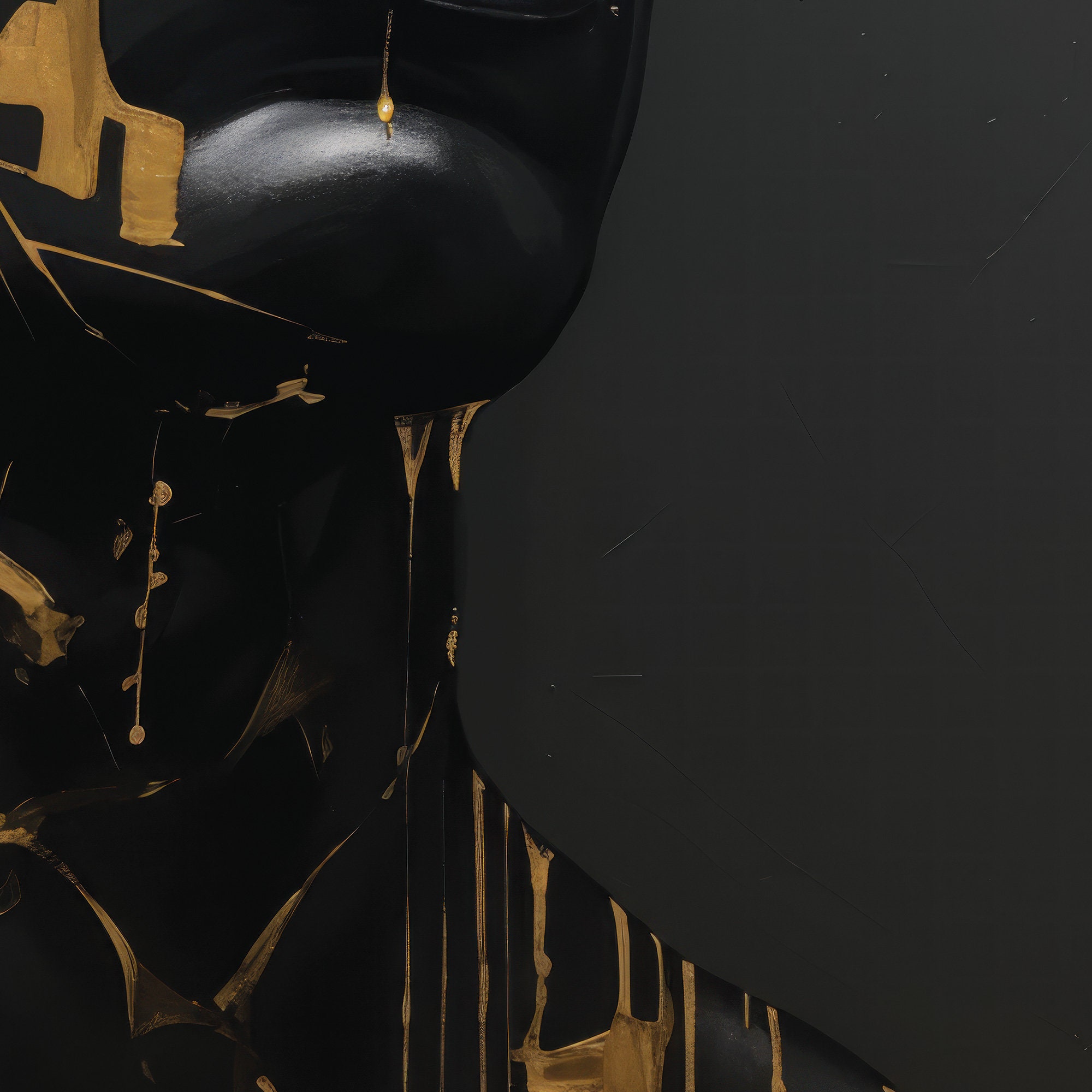 Printable Abstract Gold Portrait Male Portrait Wall Art Gold Luxury ...