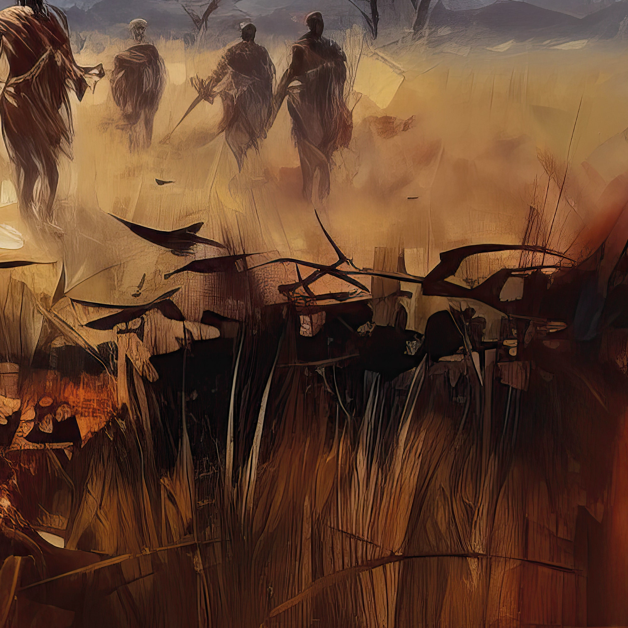 Printable African Tribe Poster African Art Living Room Decor Savannah ...