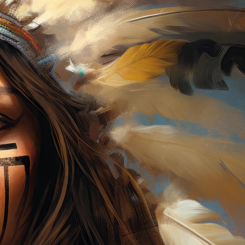 Printable Beautiful Native American Girl Poster Indian Girl Print ...