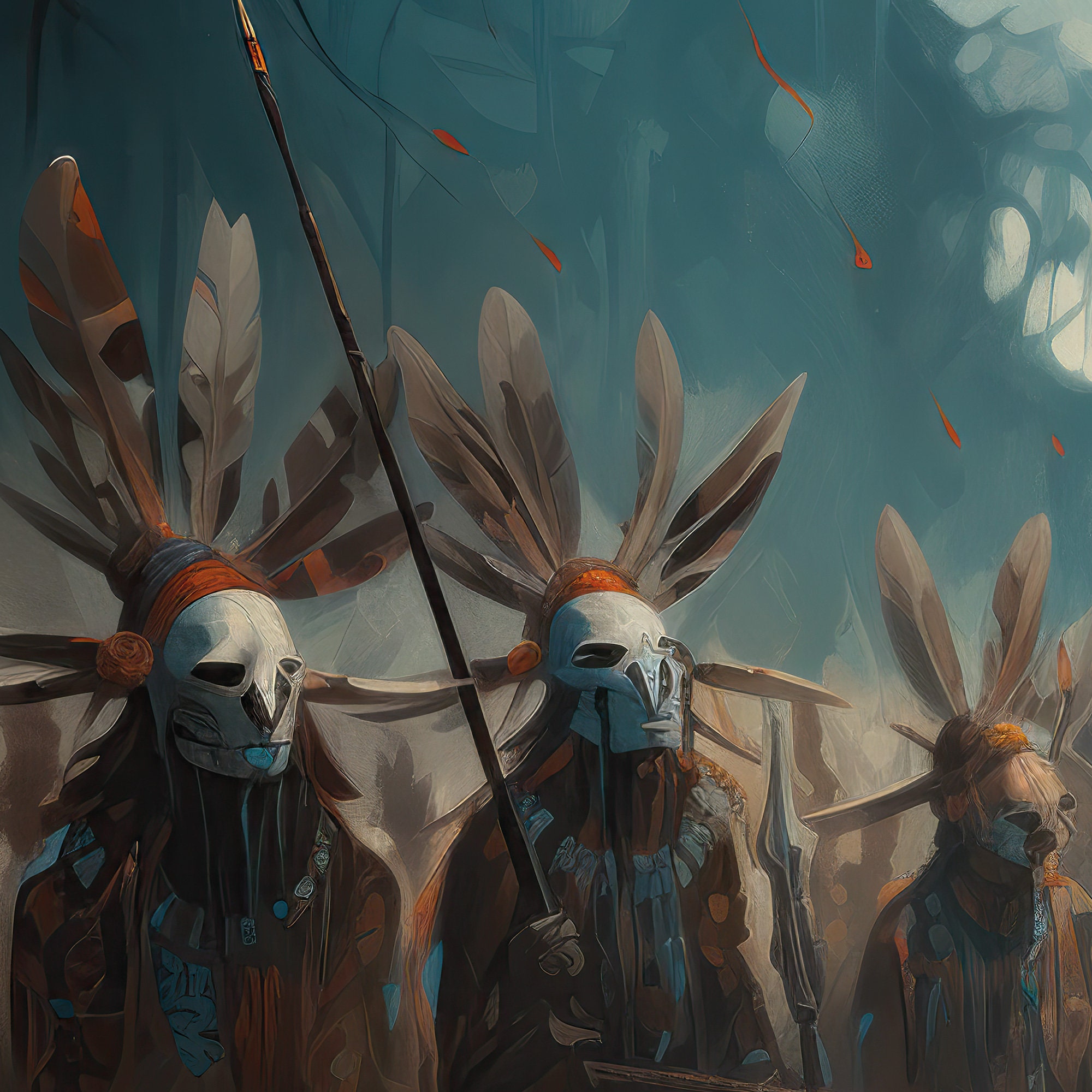 Printable Fantasy Tribe Living Room Decor Tribal Warrior - Etsy