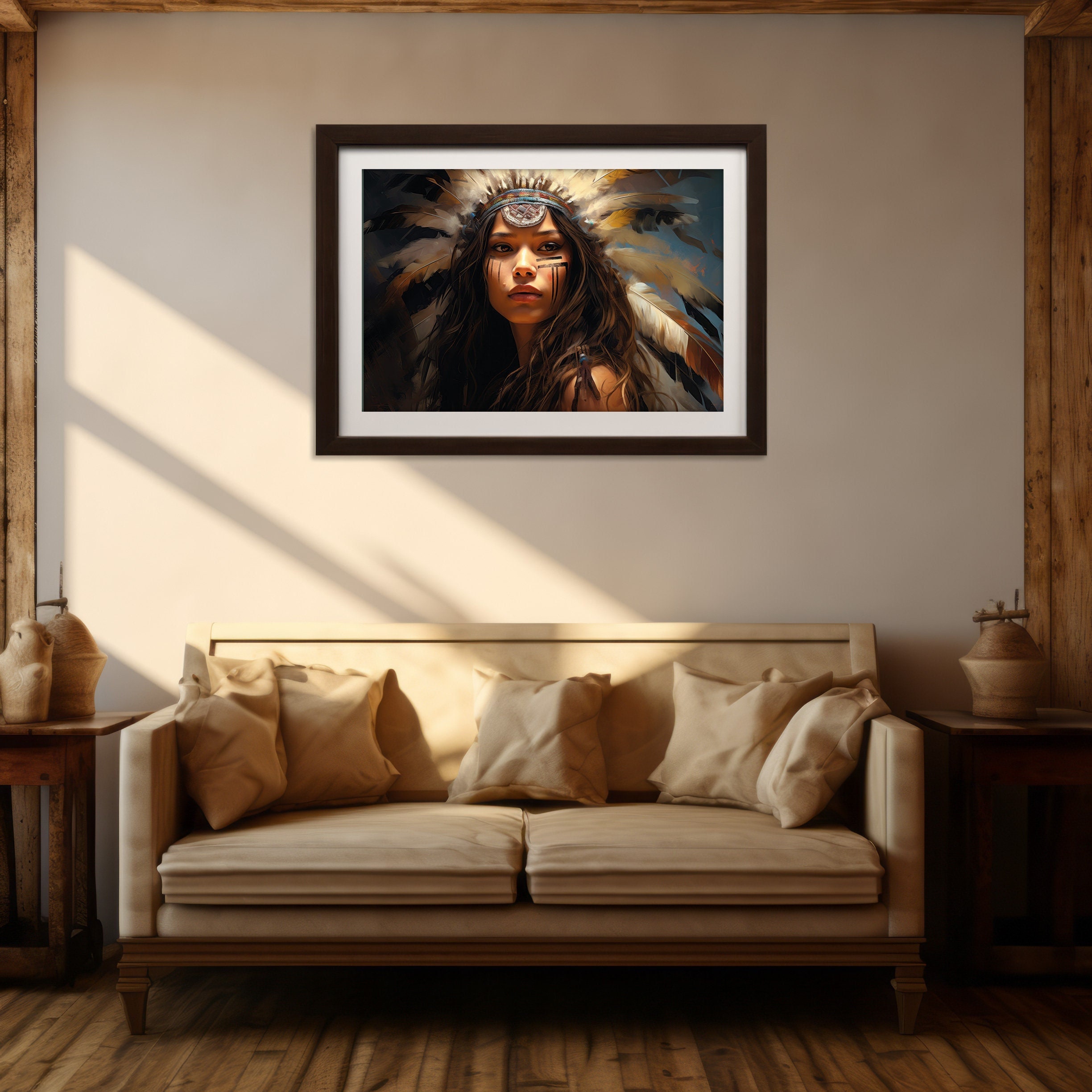 Printable Beautiful Native American Girl Poster Indian Girl Print ...
