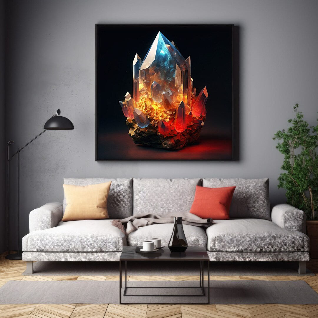 Printable Crystal Art Magic Crystal Digital Print Gemstone Home Decor ...