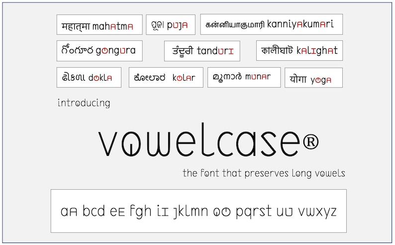 Vowelcase Font - India Latin Font - Etsy