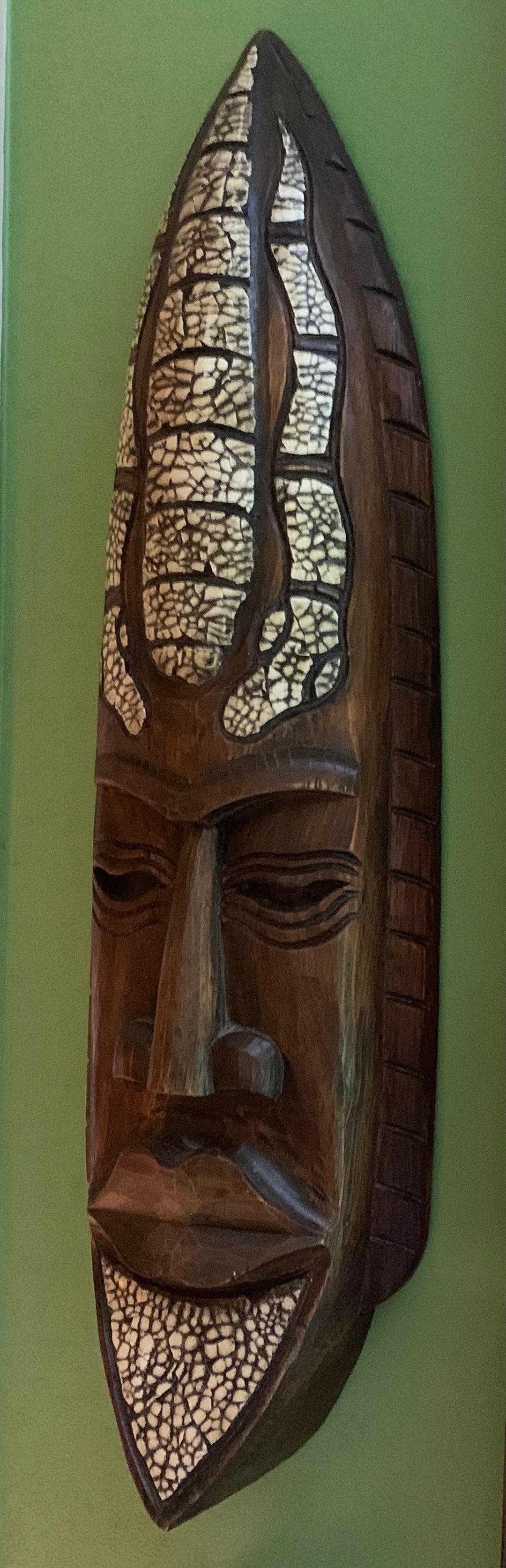 Large 27” Tribal Chief Mask With Eggshell INLAY - Etsy