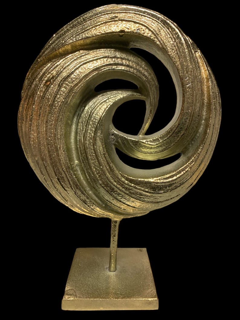 Beautiful Cast Brass Cyclone Sculpture on Mount - Etsy
