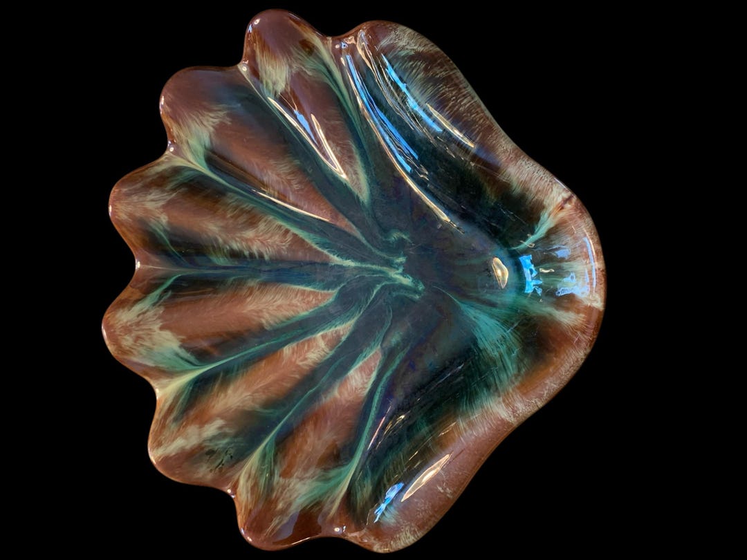 Vintage C.C.C 17” Massive Glazed Oyster/clam Shell Platter - Etsy