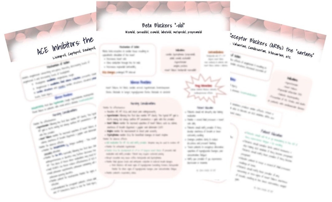 Cardiac Pharmacology Nursing School Study Guide, Pharmacology Study ...